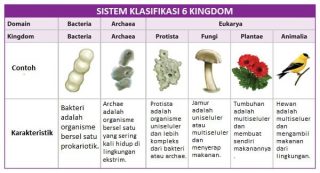 Klasifikasi Makhluk Hidup (Sistematika Organisme - Kingdom)